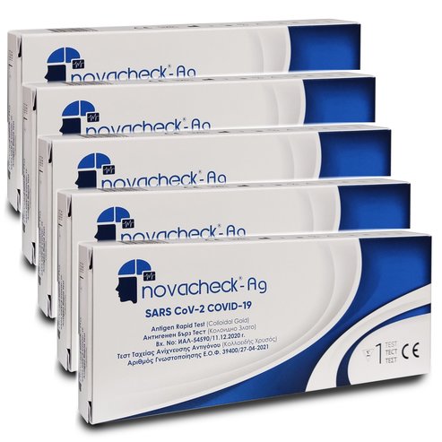Novacheck PROMO PACK Ag SARS CoV-2 Antigen Rapid Self Test , 5 Tests ...