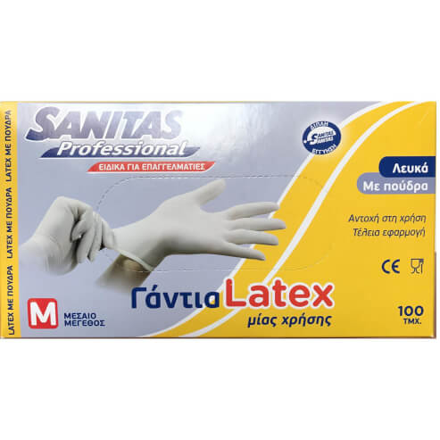 Sanitas Professional Латексни ръкавици за еднократна употреба ...